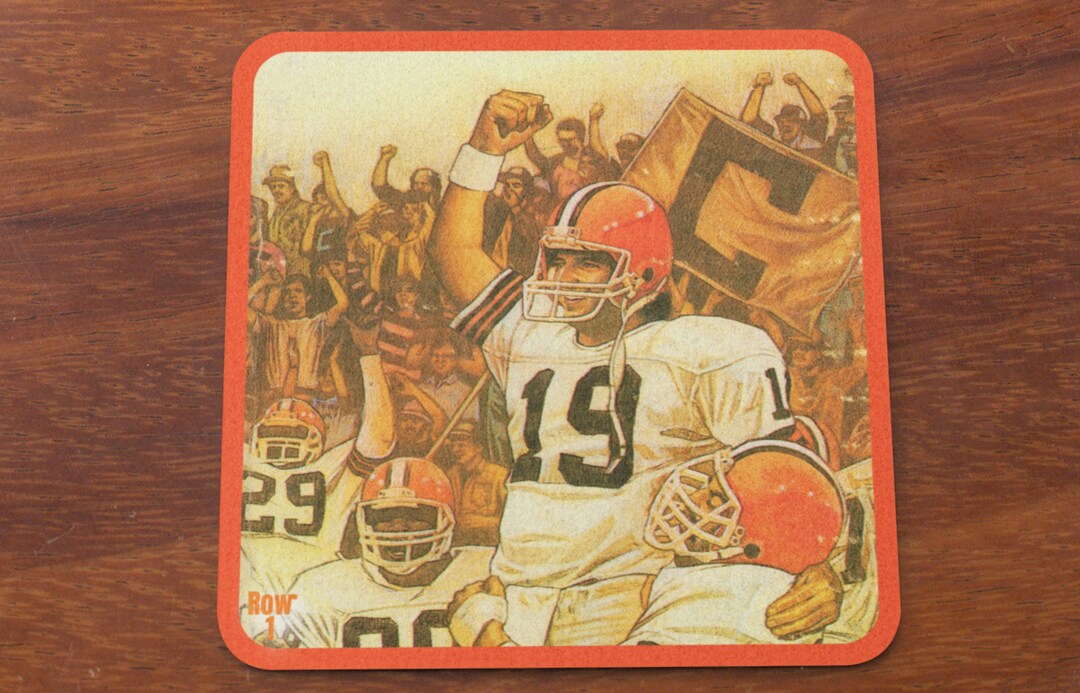 1987 Cleveland Browns Art Coasters: Unique Football Gifts, Set of 4 - Etsy