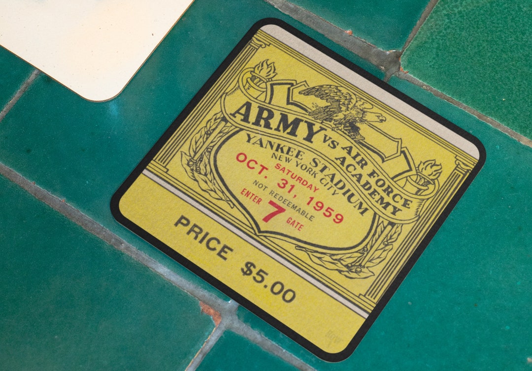 1959 Army Vs. Air Force Ticket Stub Coasters 4 Row One - Etsy