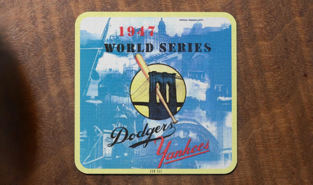 1947 World Series Dodgers Vs. Yankees Program Coasters (4) | Four Drink ...