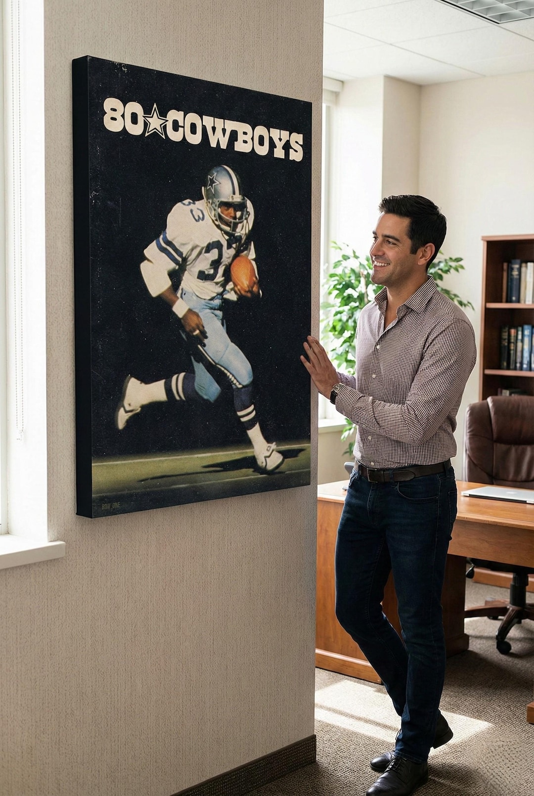 1980 Dallas Cowboys Canvas: 24 X 36 Inch Football Wall Art - Etsy