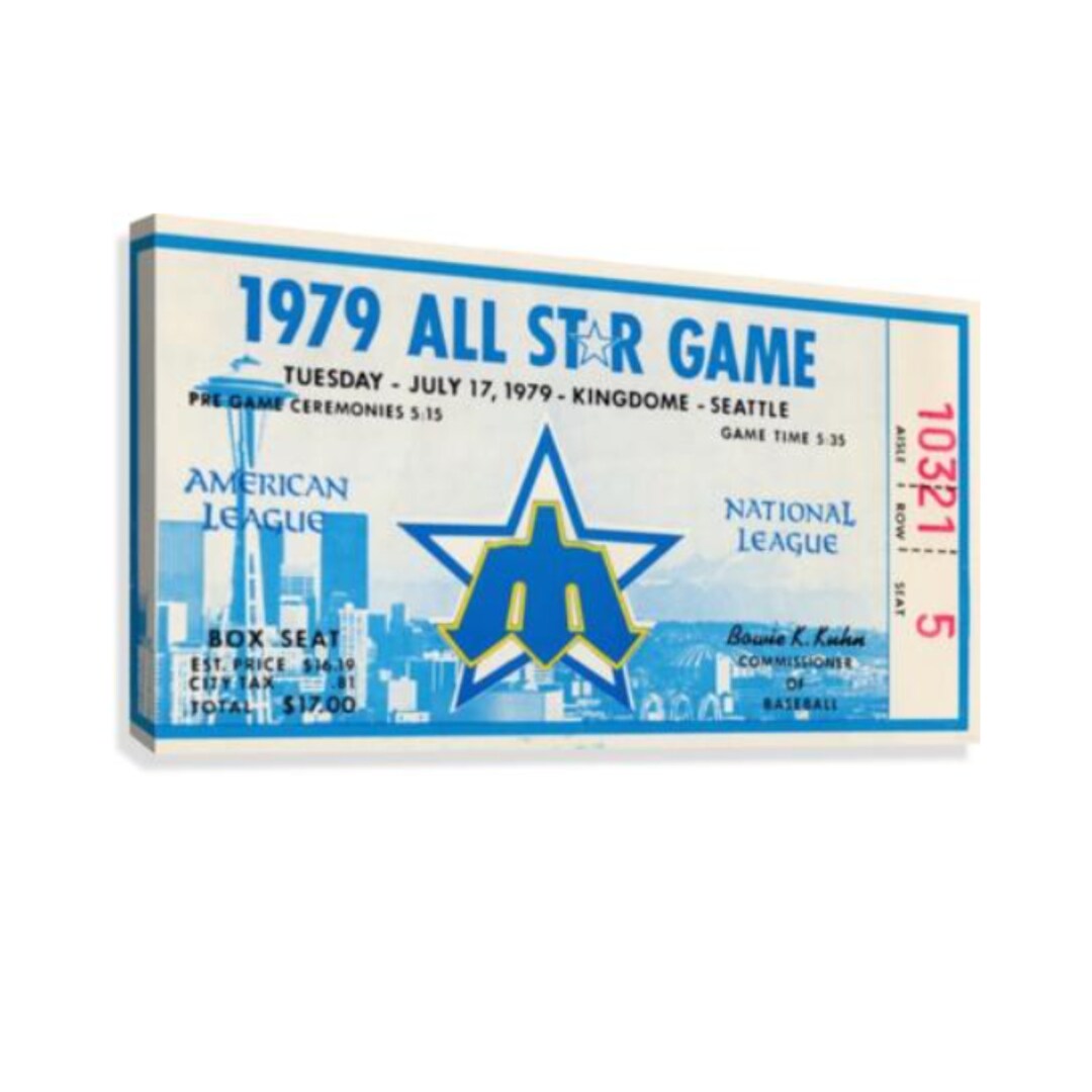1979 Seattle Mariners All-star Game Ticket Stub Art | 36 X 17 Inch ...
