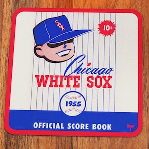1955 Chicago White Sox Scorebook Coasters: Birch Wood Baseball Gift - Etsy