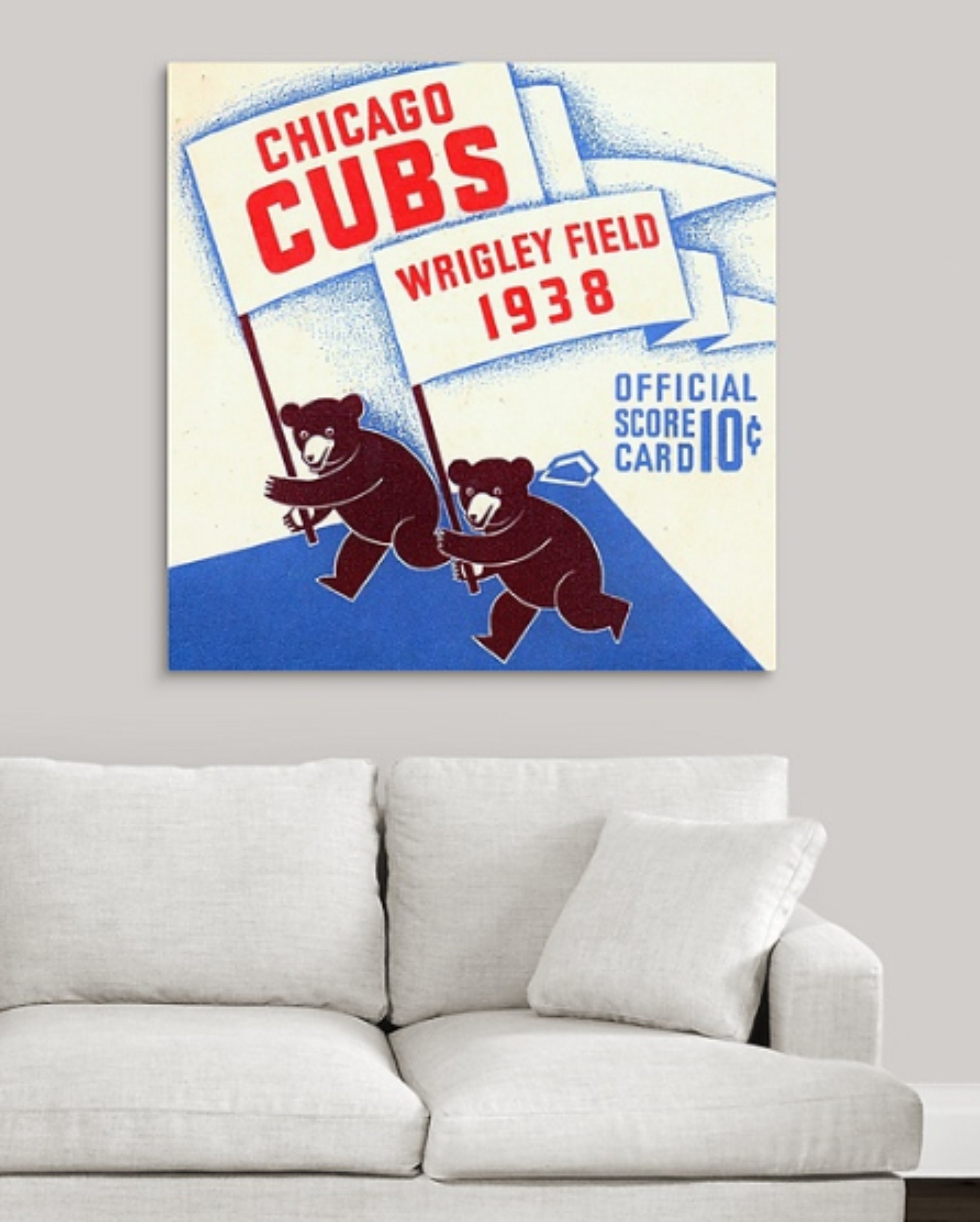 Vintage 1938 Chicago Cubs Scorecard Canvas Art - Etsy