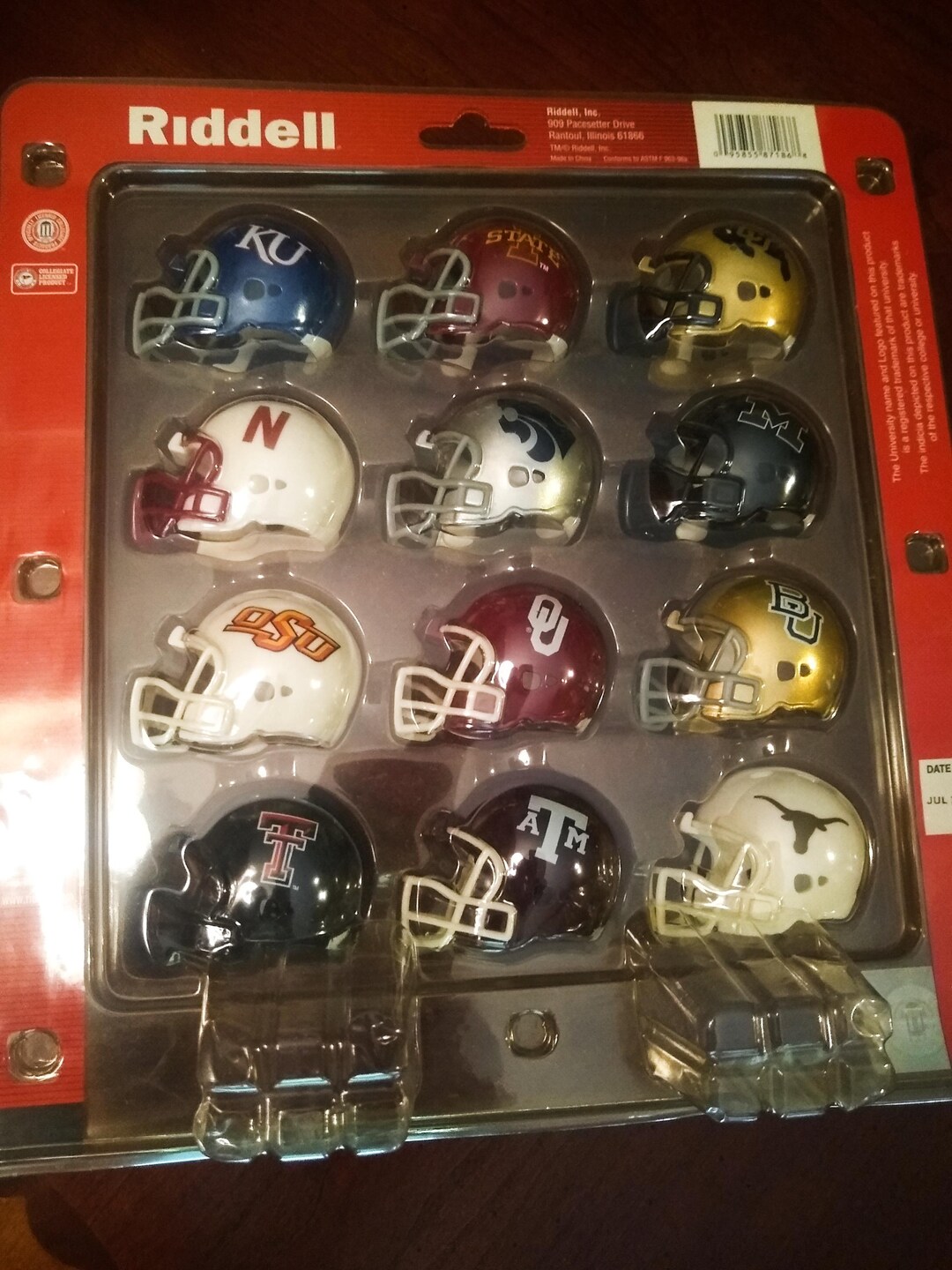 2009 Big 12 Conference Football Helmets by Riddell | Texas Longhorns ...