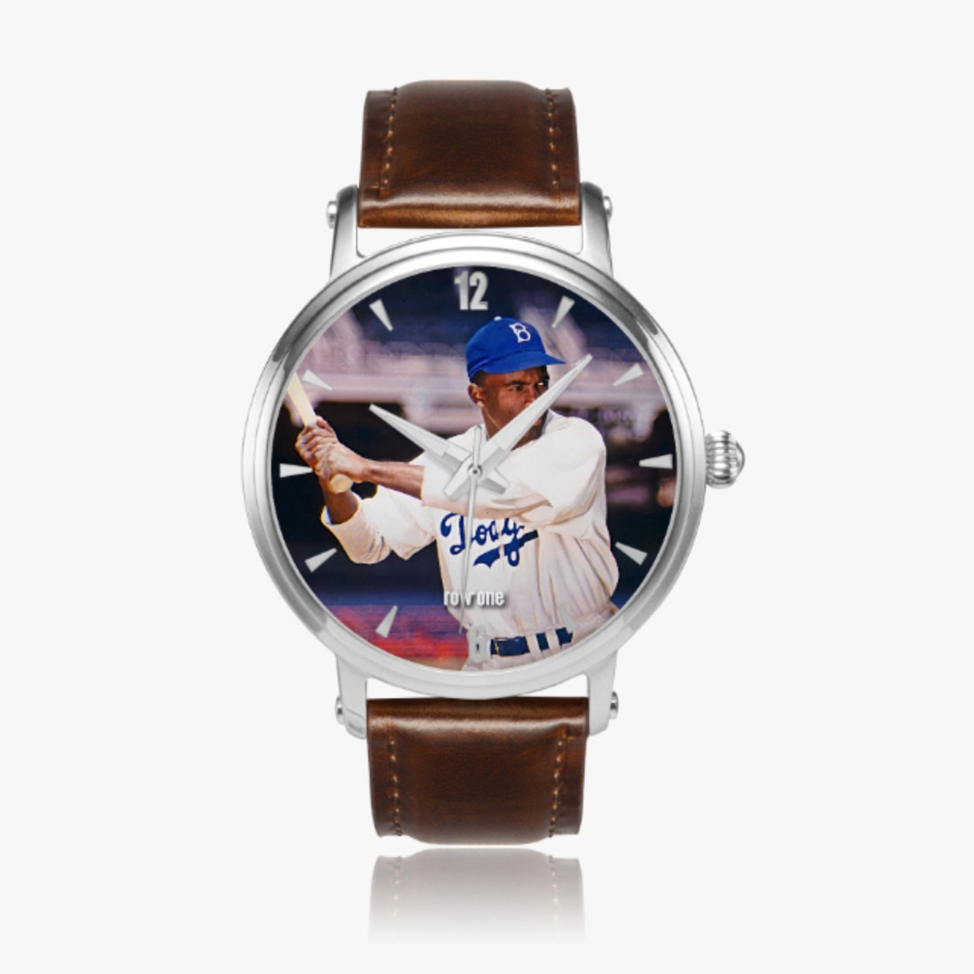 1947 Jackie Robinson Photo Watch | Baseball Watches From Row One Brand ...