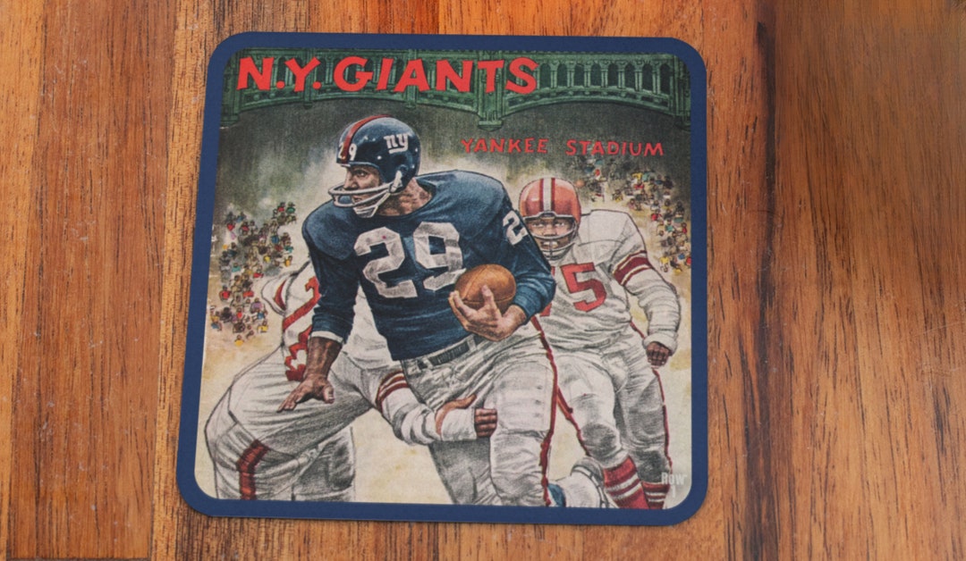 1962 NY Giants Football Art Coasters: Vintage Throwback Gifts - Etsy