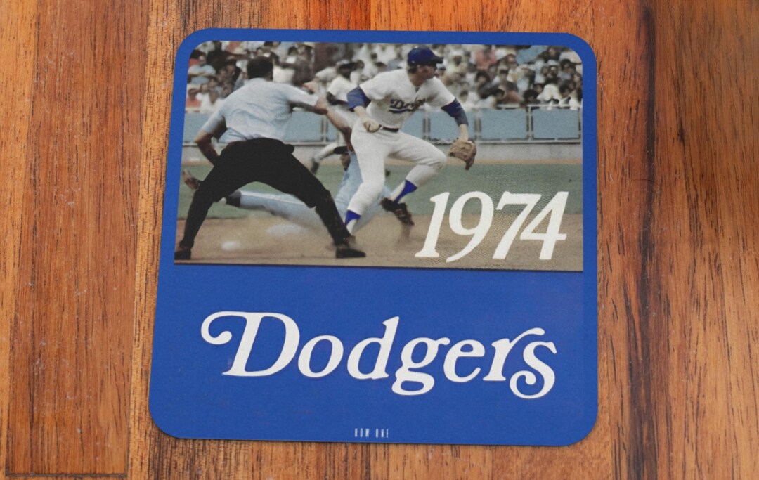 1974 LA Dodgers Baseball Art Coasters (4) | Four Drink Coasters | Row ...