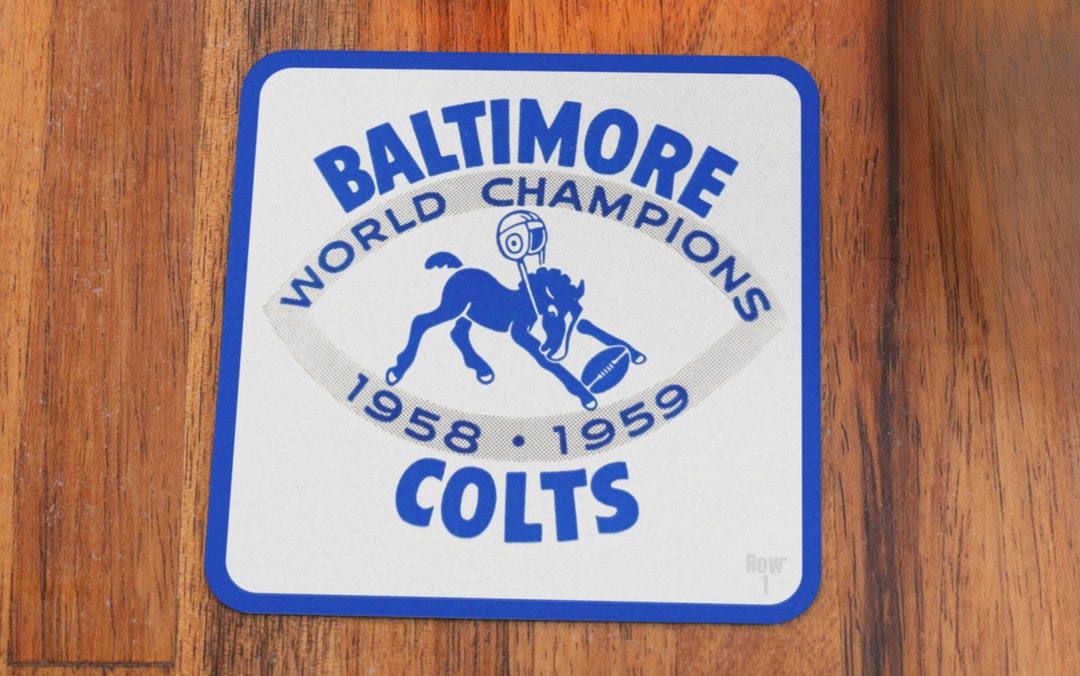 1958 Baltimore Colts World Champs Football Art Coasters (4) | Cool ...