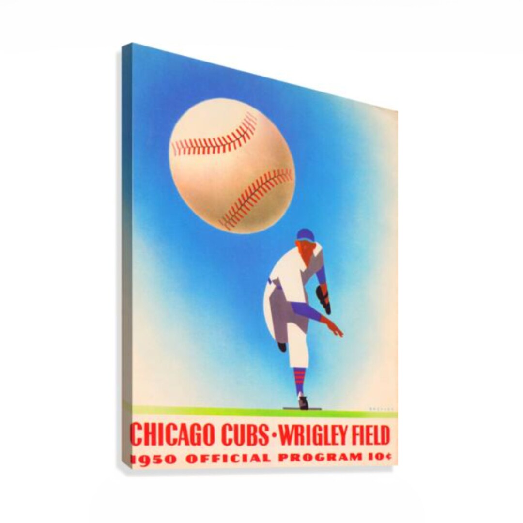 1950 Chicago Cubs Baseball Scorecard Art | Row One Brand - Etsy