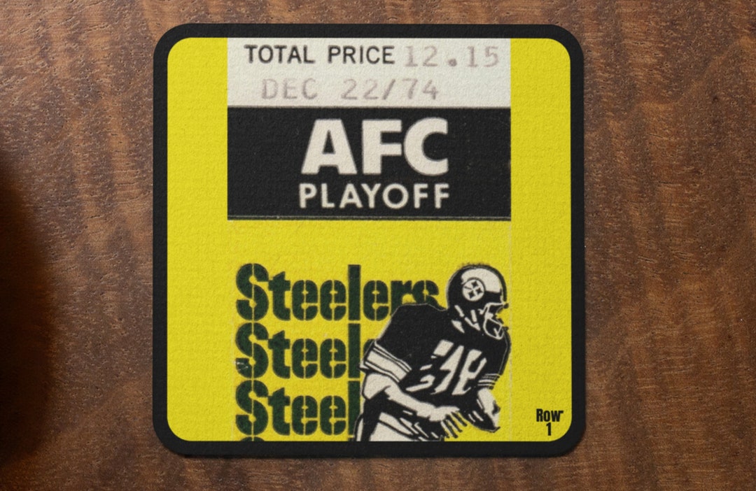 1974 Steelers Ticket Stub Coasters: Pittsburgh Football Fan Gift - Etsy