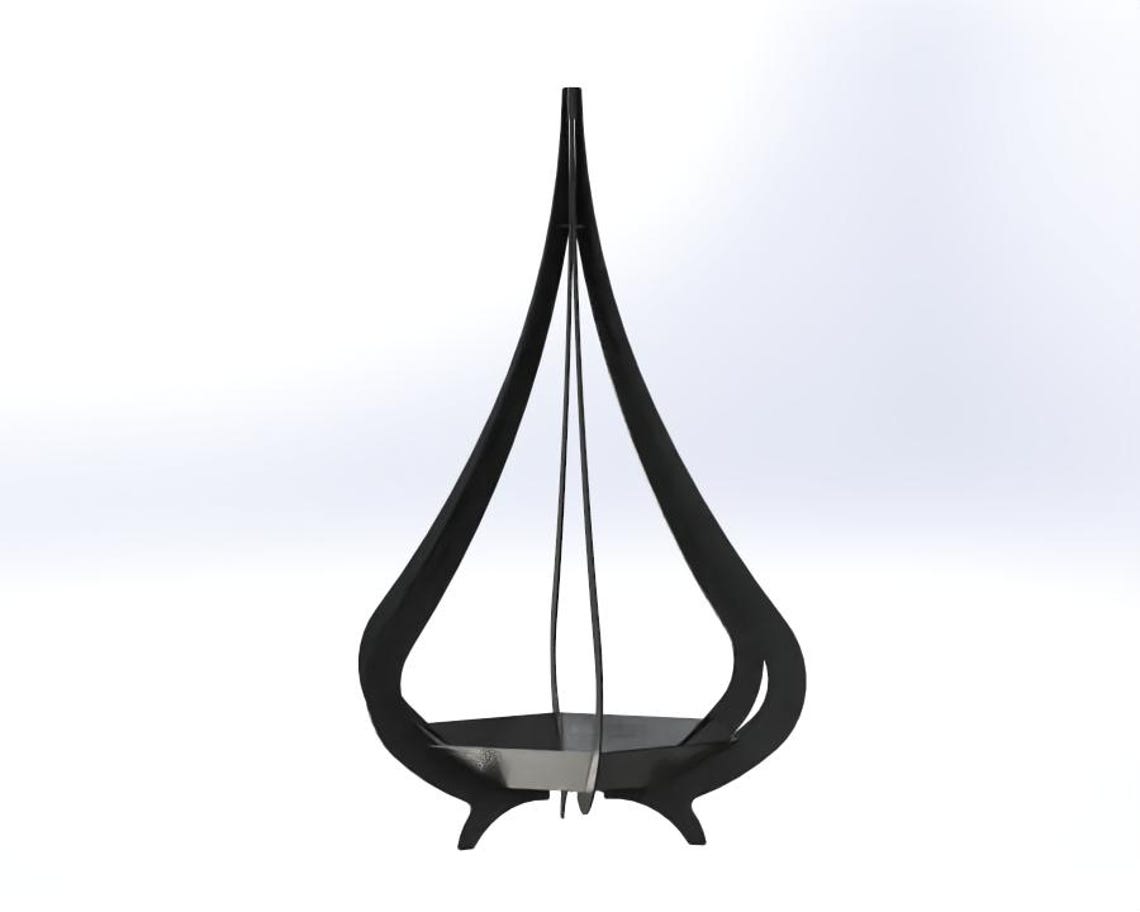 Modern DIY Teardrop-shaped Fire Pit, Flat-pack Outdoor Fireplace, Easy ...