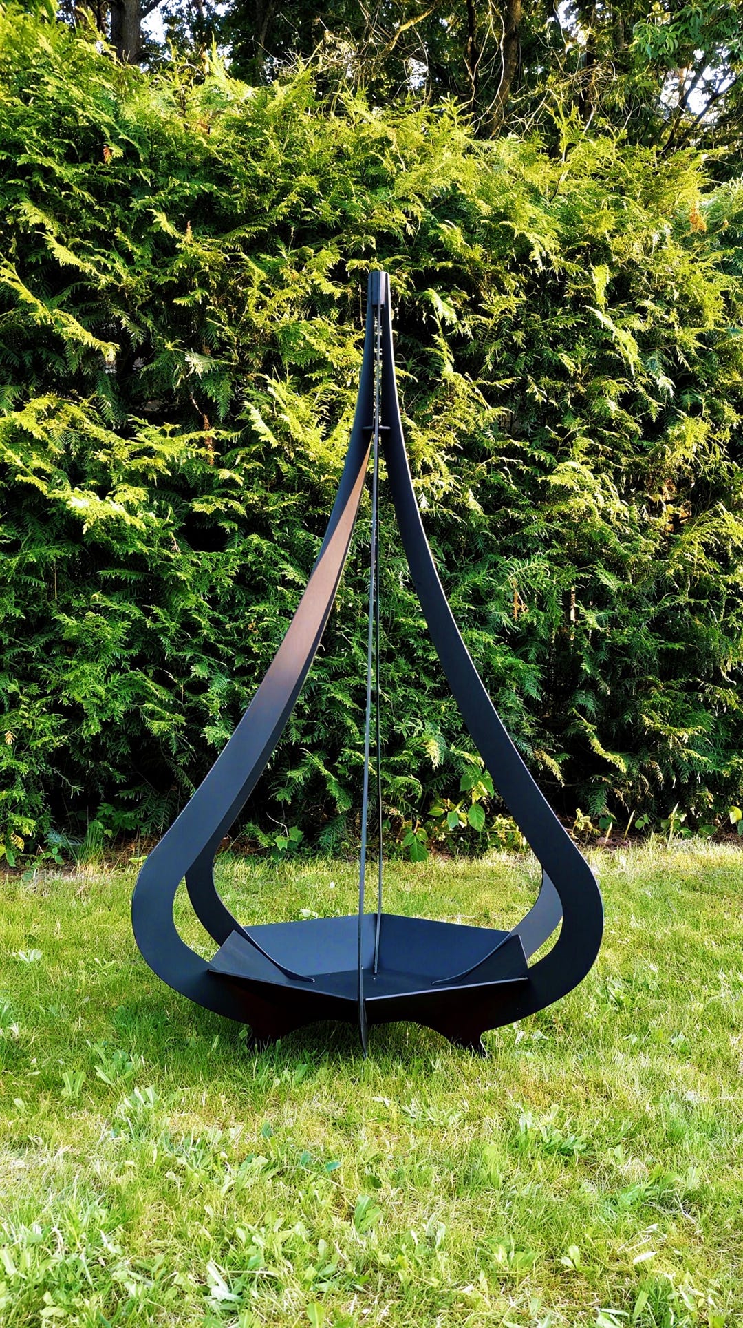 Modern DIY Teardrop-shaped Fire Pit, Flat-pack Outdoor Fireplace, Easy ...