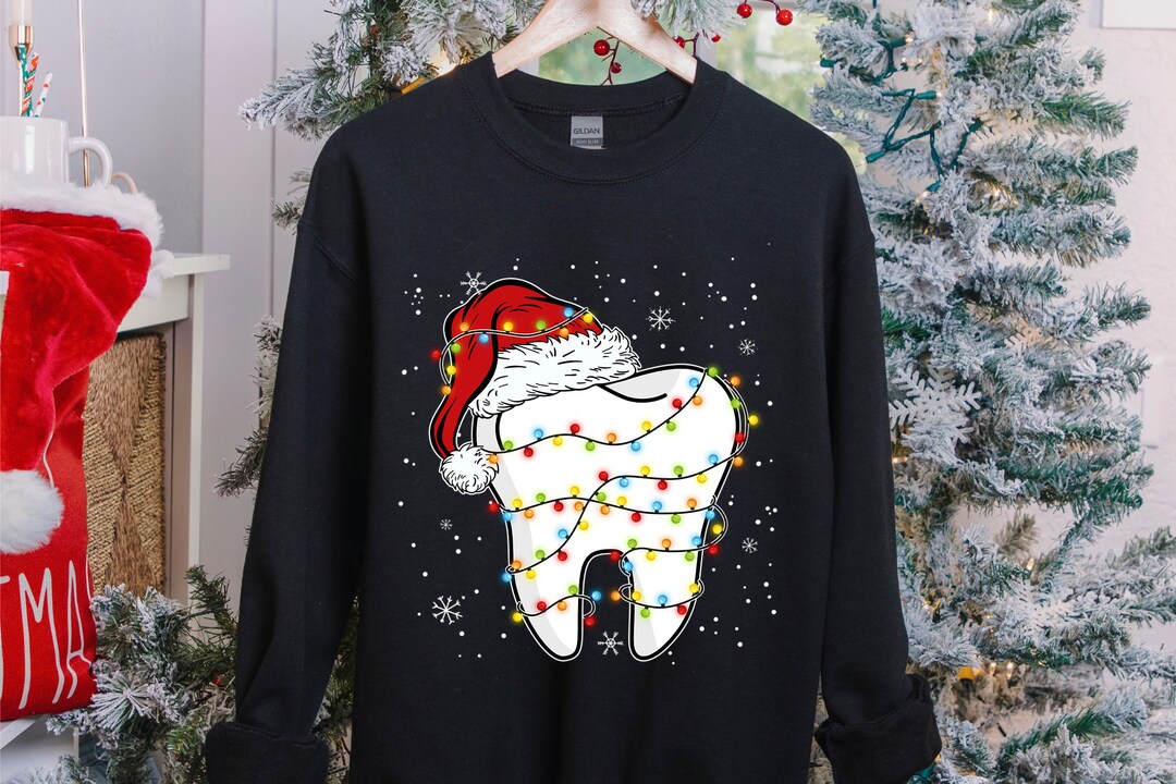 Dental Christmas Sweatshirt, Dental Hygiene Christmas Sweatshirt ...