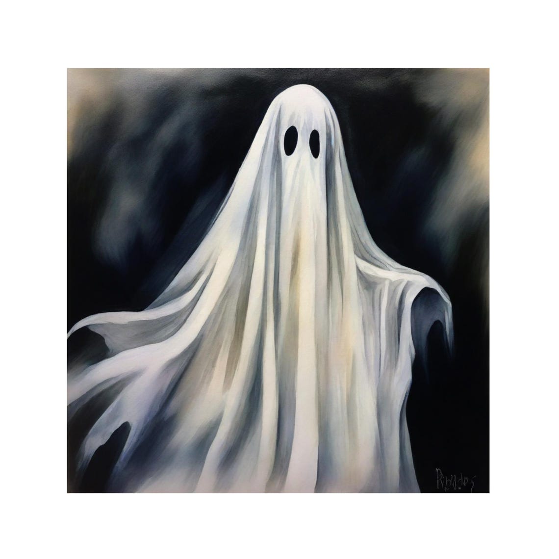 Dark Academia Digital Ghostly 12 X12inc Wall Art, Gost Lover Gift ...