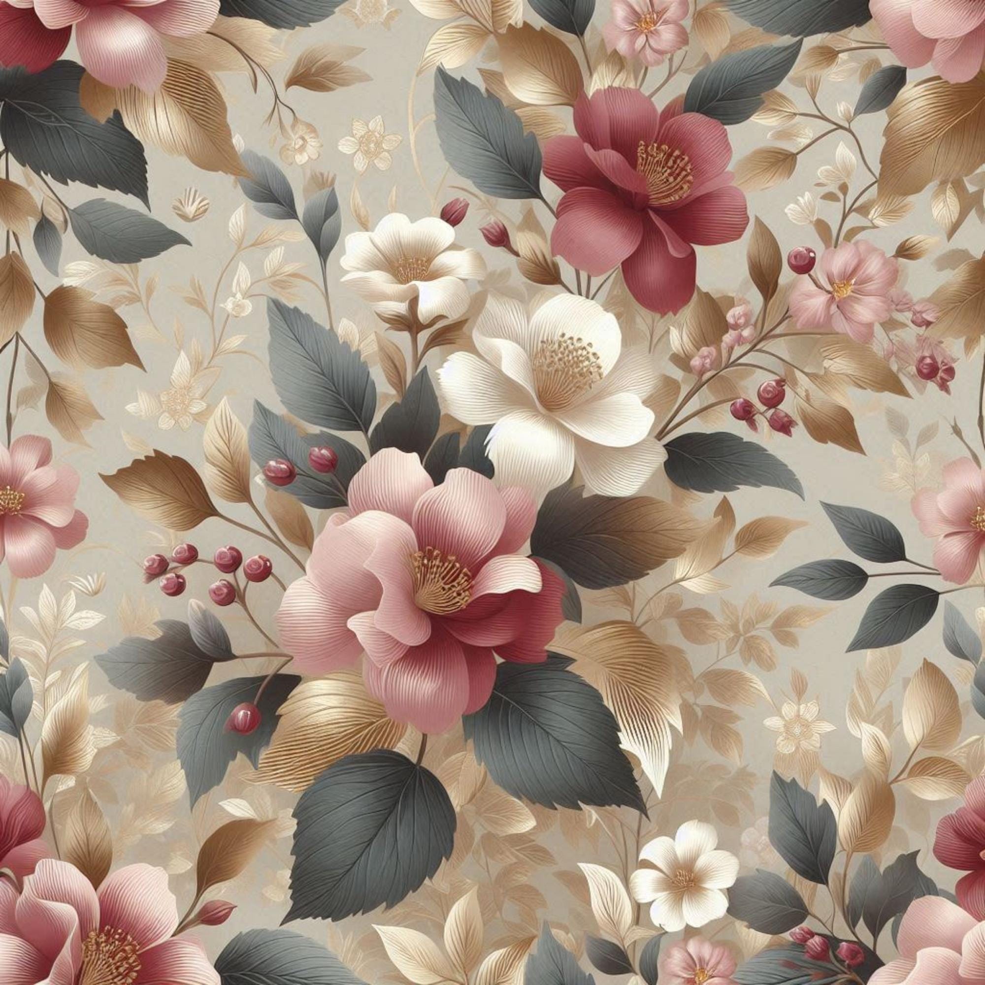 Misty Rose Floral12 X12inc Paper Pack, Gift for Scrapbooking, Printable ...