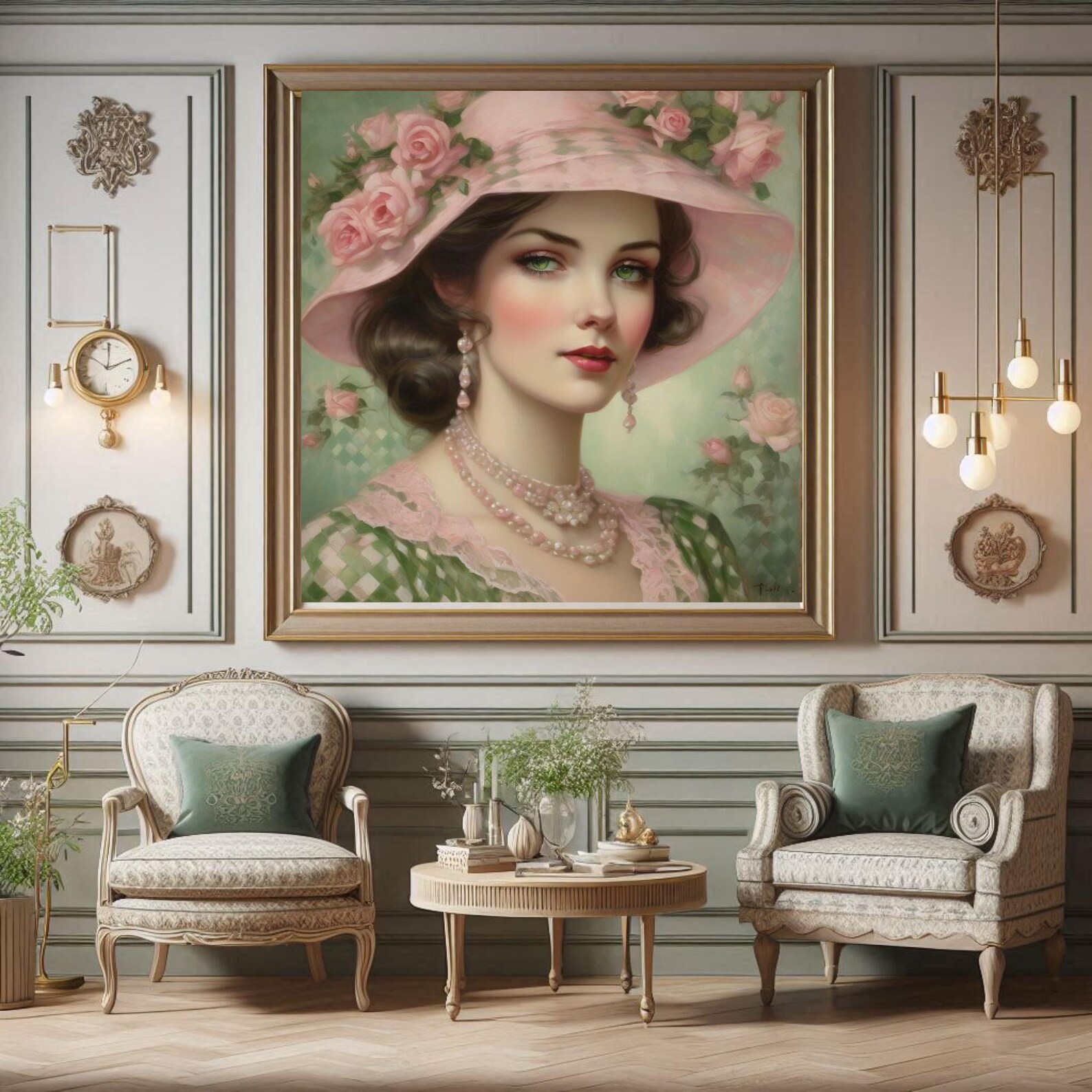 Digital Printable Victorian Elegance 12x12inc Wall Decor, Victorian ...