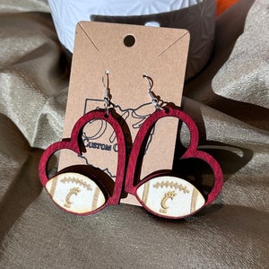 University of Cincinnati Football Earrings - Etsy