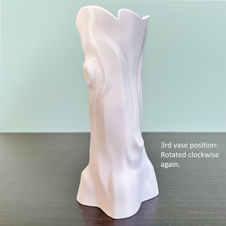 Unique 3D Printed Tree Trunk Sculpture Vase for Dry Flowers, in White ...