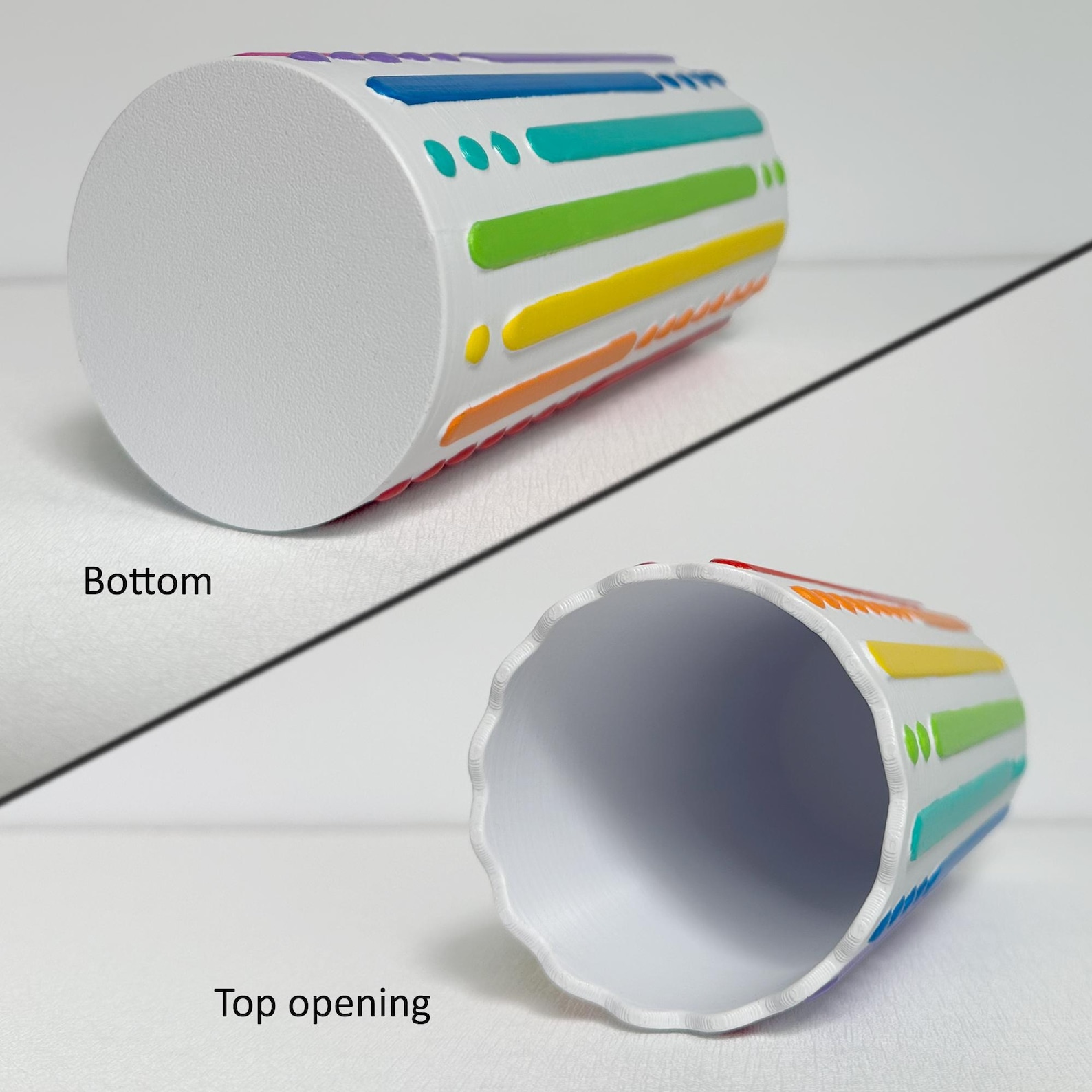 Colorful Rainbow Vase, Hand Painted Fun 3D Printed Vase, for Dry Flowers - Etsy