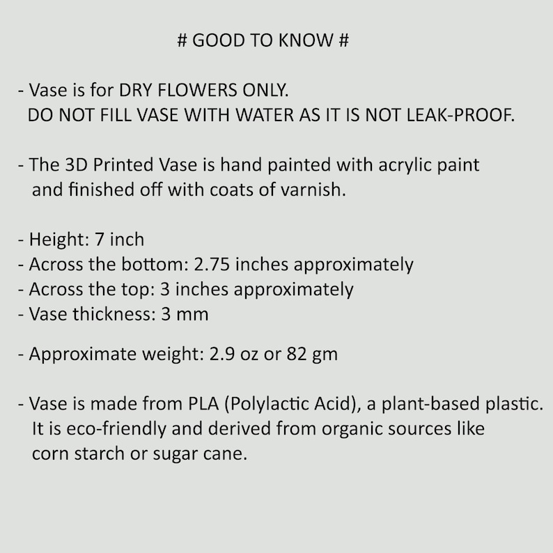 Blue Fluted Vase, Hand Painted & 3D Printed, Modern Abstract Vase, for ...