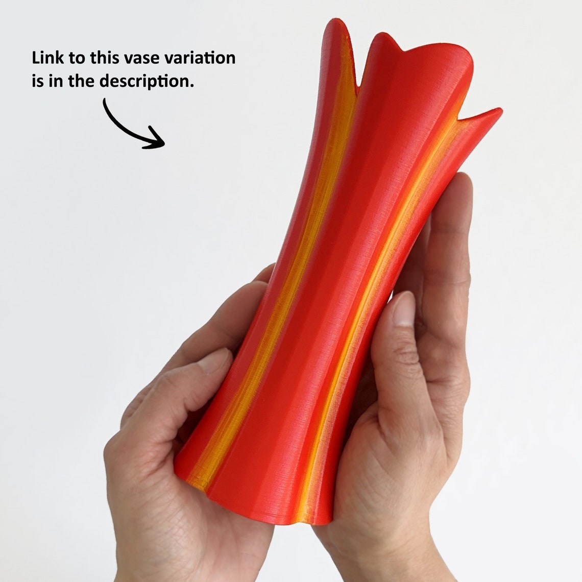 Blue Fluted Vase, Hand Painted & 3D Printed, Modern Abstract Vase, for Dry Flowers - Etsy