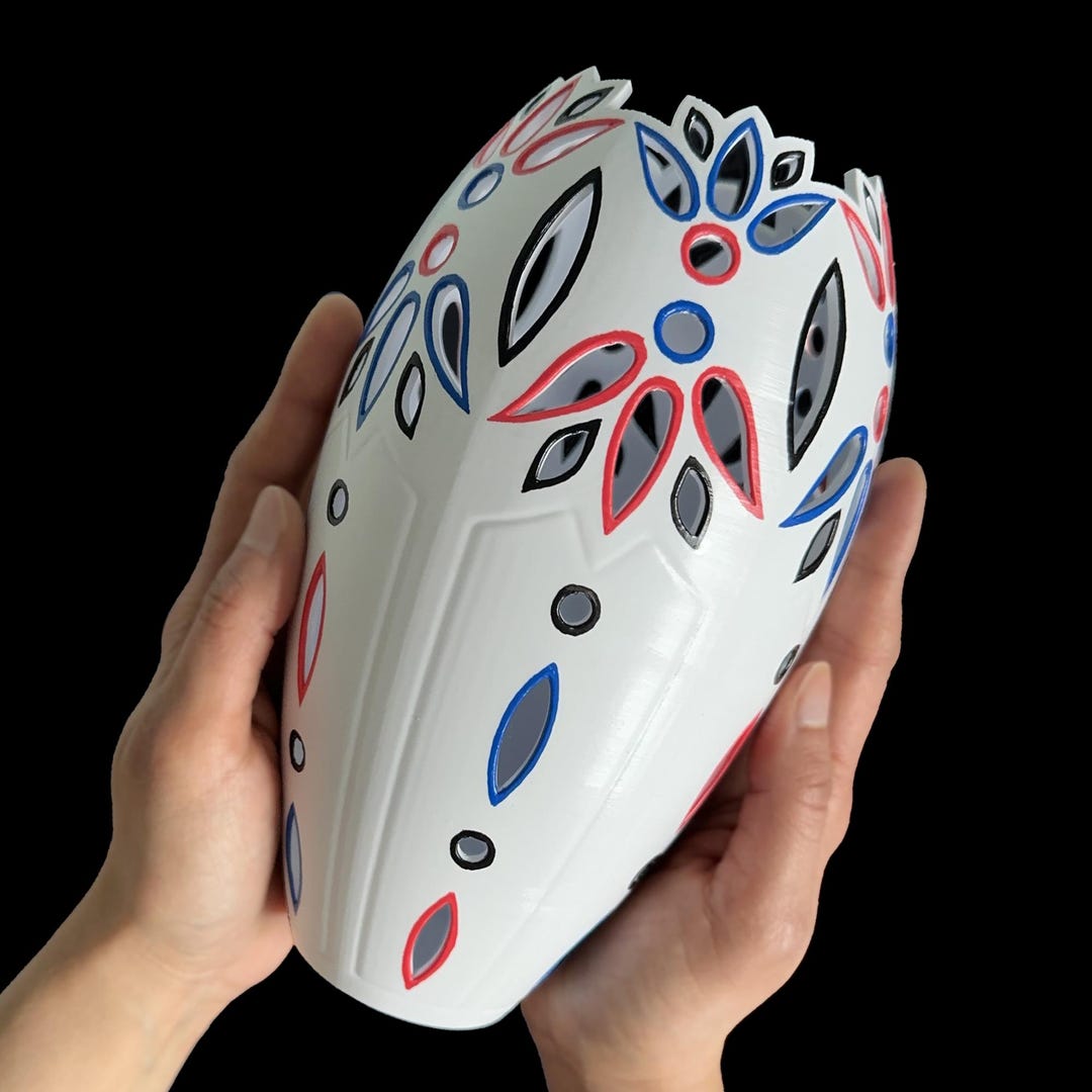 Unique Modern Cut-out Vase, Abstract Hand Painted 3D Printed Vase, for ...