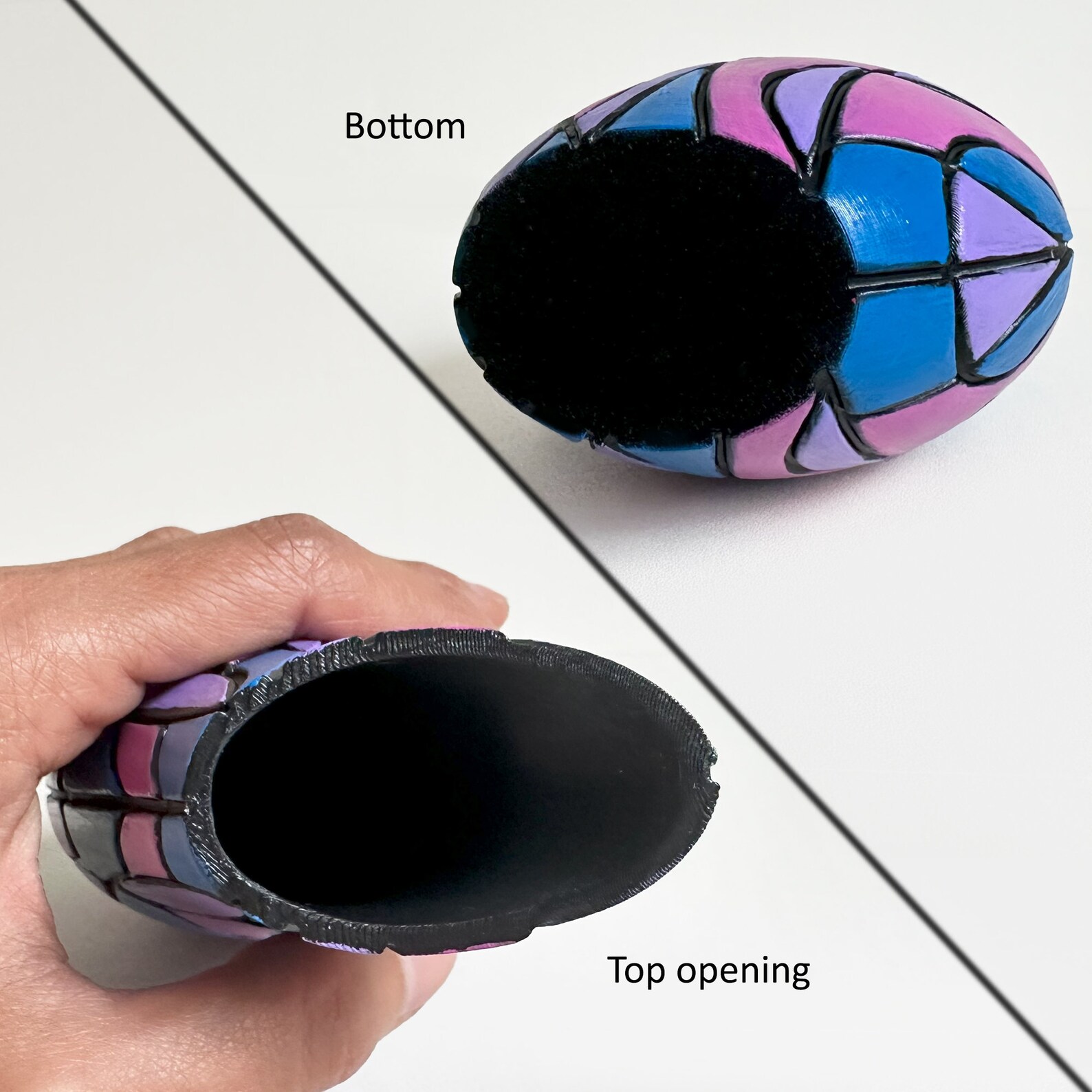 Unique Multicolor Abstract Vase, Modern Hand Painted 3D Printed Vase ...