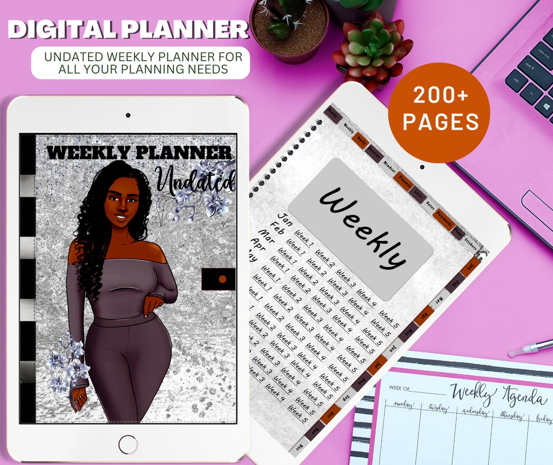 Black Girl Digital Planner: Undated Weekly Life Planner (PDF) - Etsy