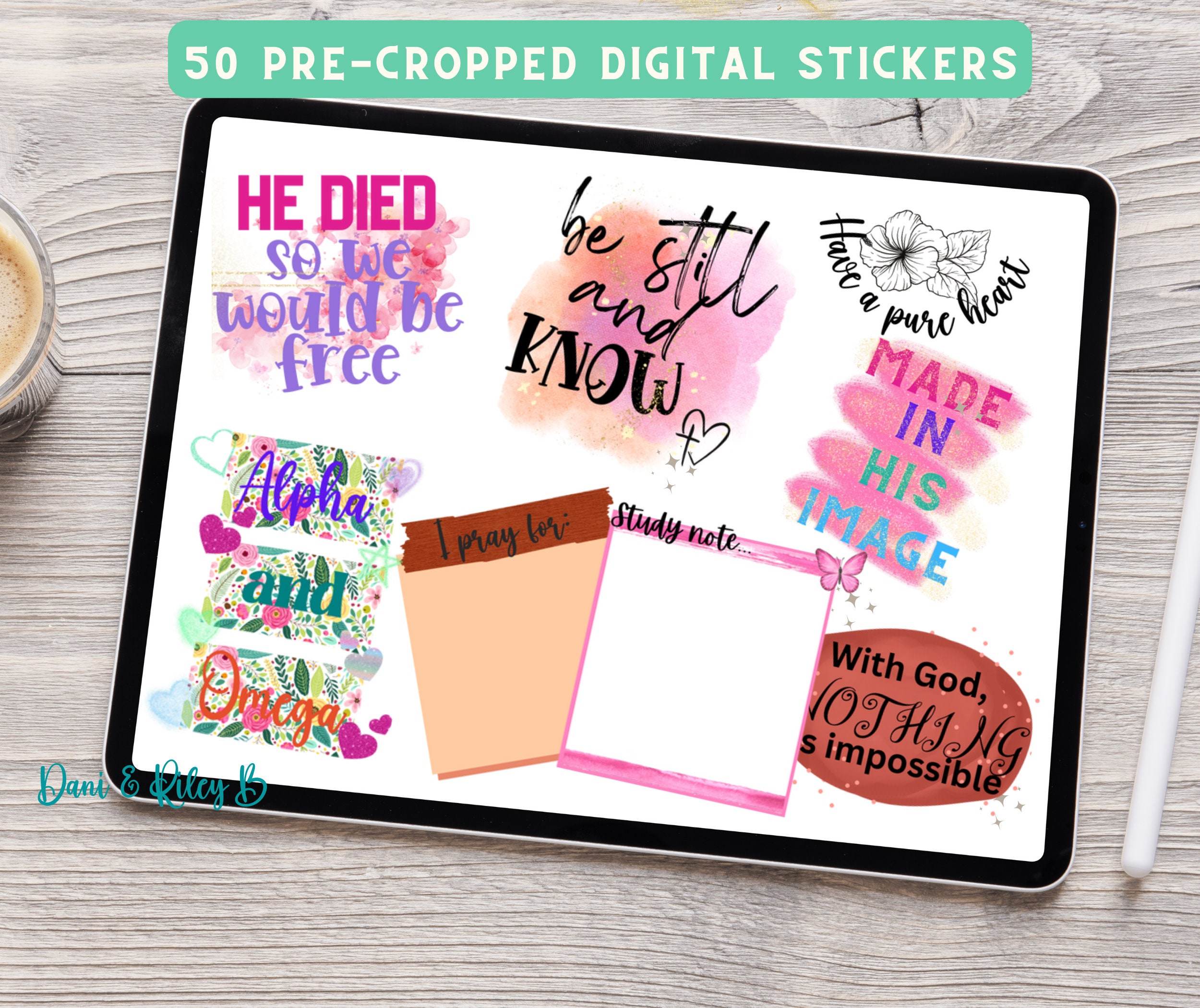 Faith Digital Stickers, Bible Sticker Bundle, Digital Bible Journaling ...