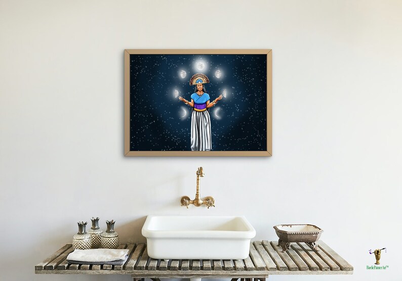 Inca Mythology Art Moon Goddess Print Mama Killa. Gift for - Etsy