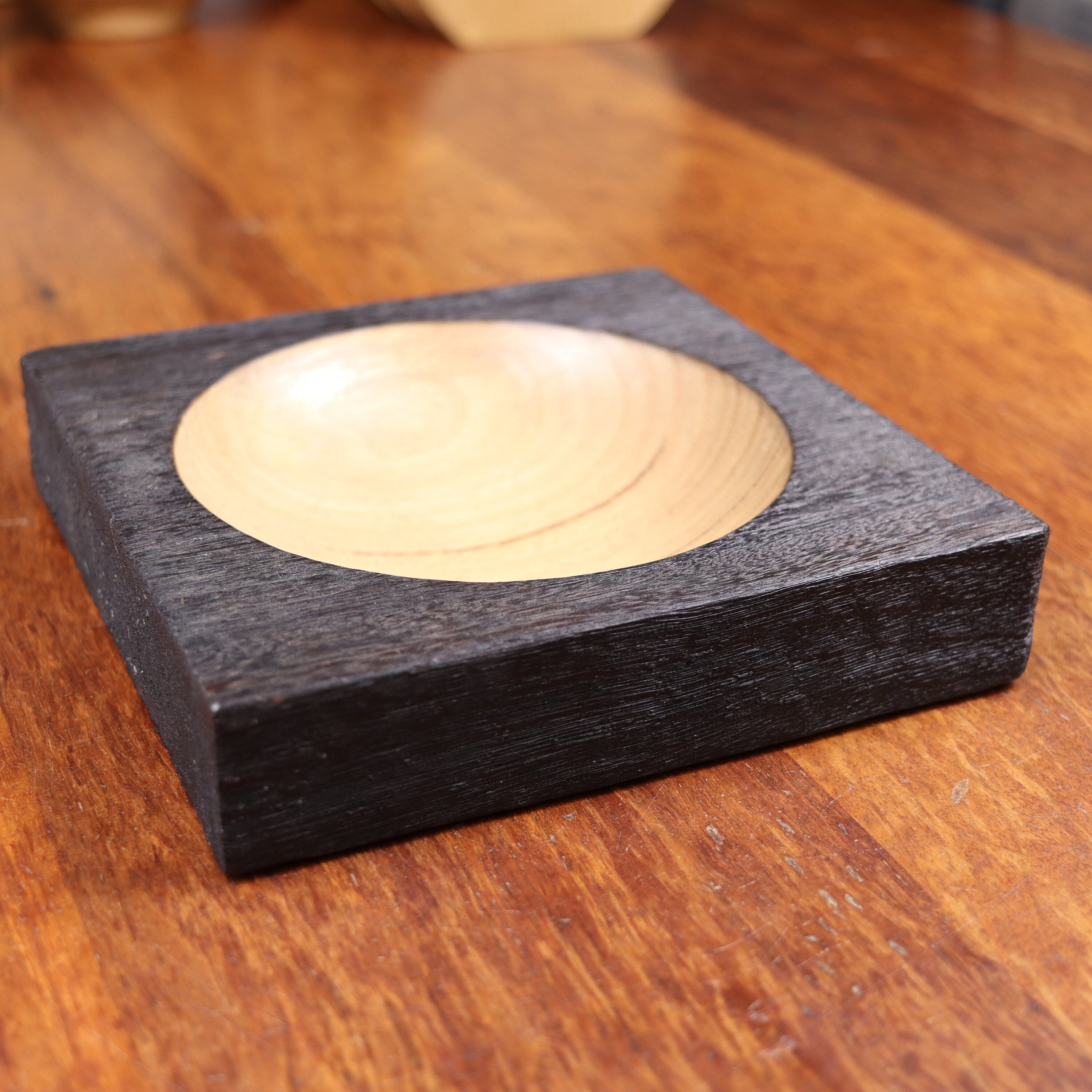 Square Wooden Catch All Bowl - Etsy