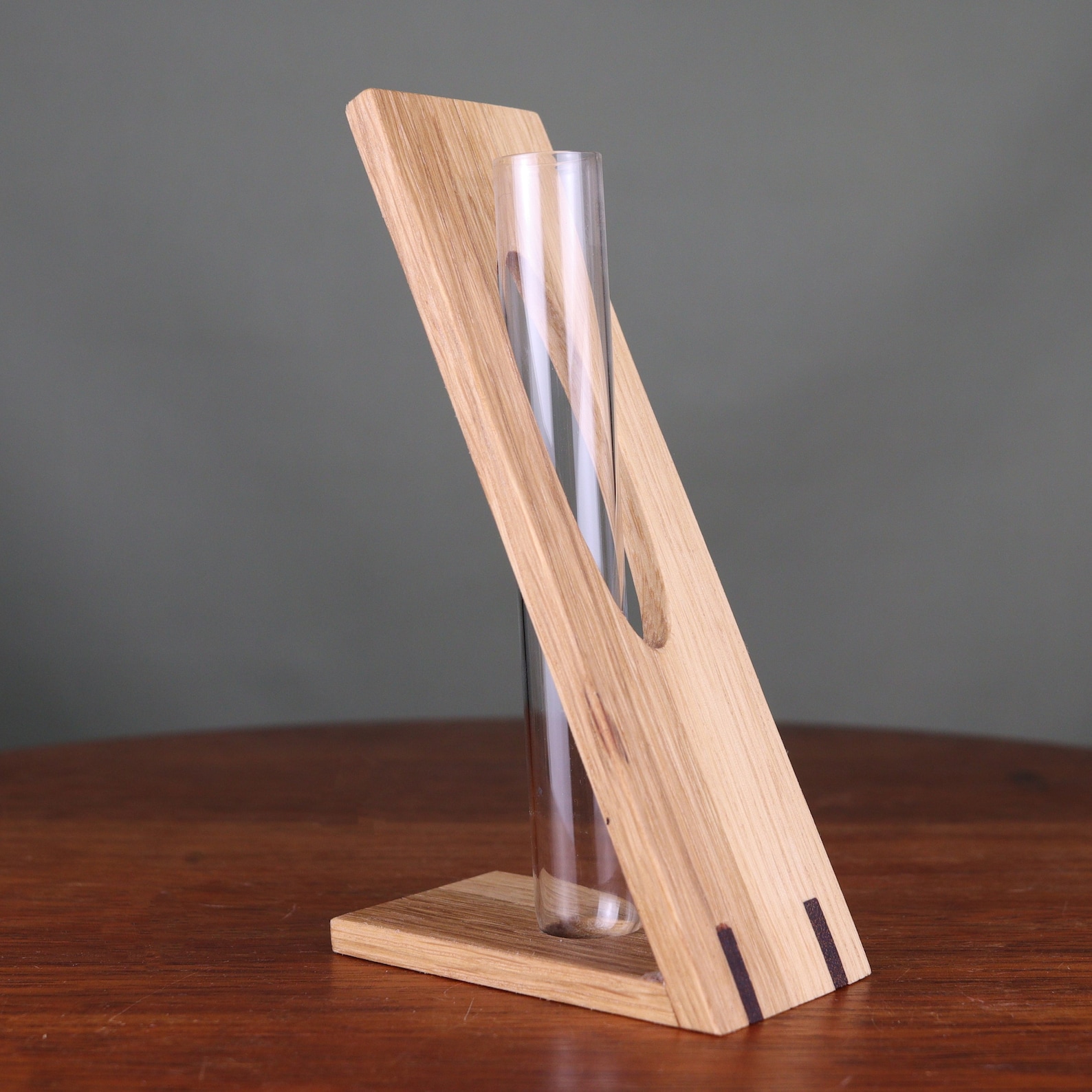 Handcrafted Reclaimed Timber Bud Vase With Glass Test Tube. Fresh or ...