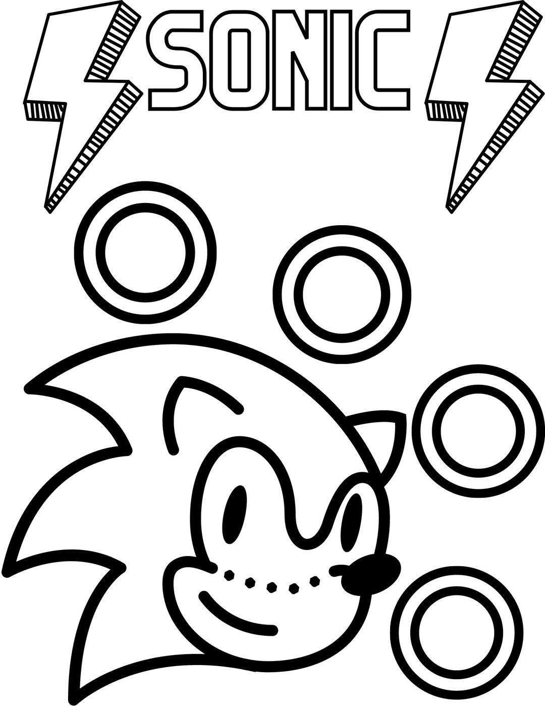 Sonic Coloring Page - Etsy