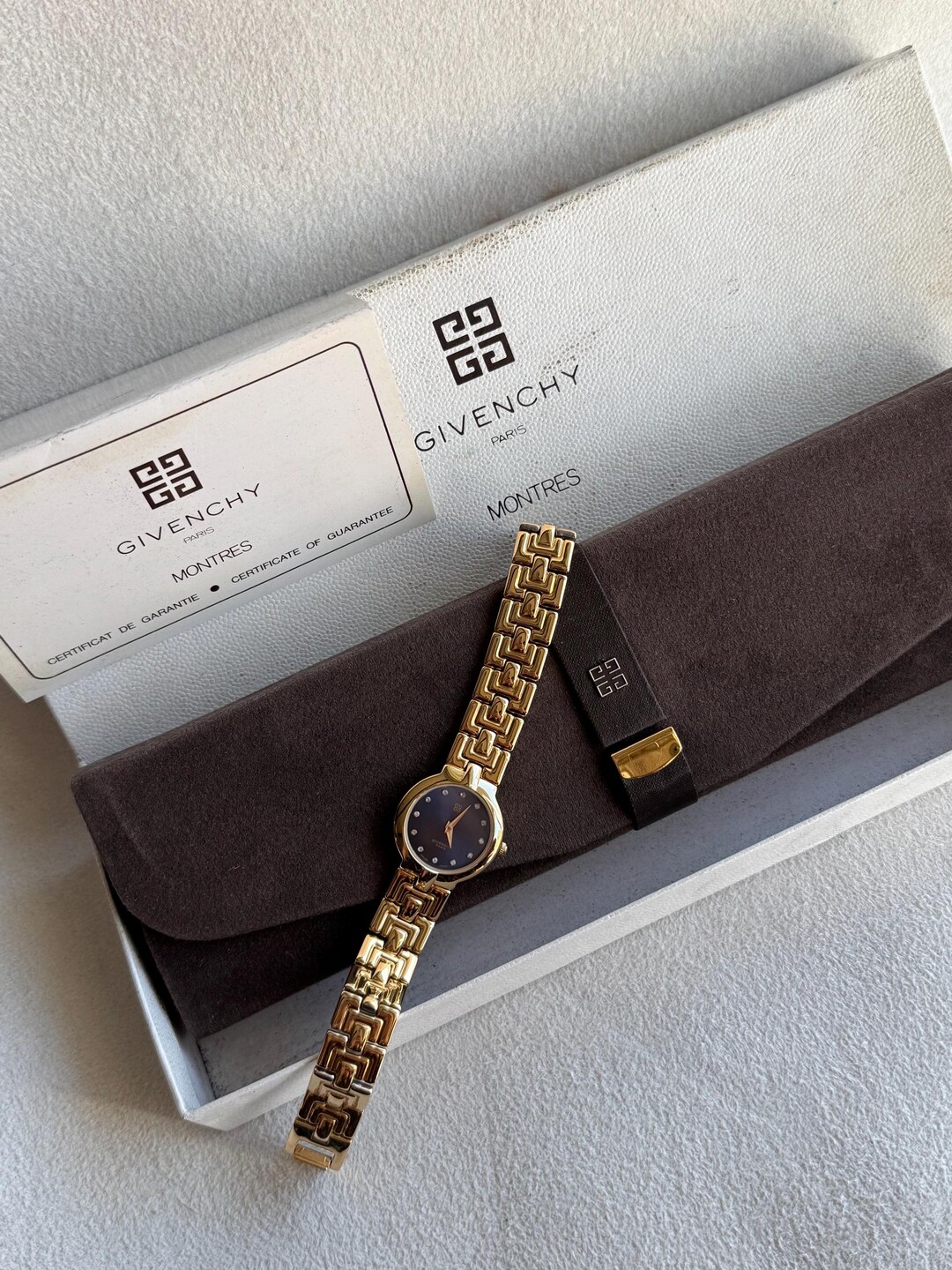 Vintage GIVENCHY Gold Plated Quartz Watch - Etsy