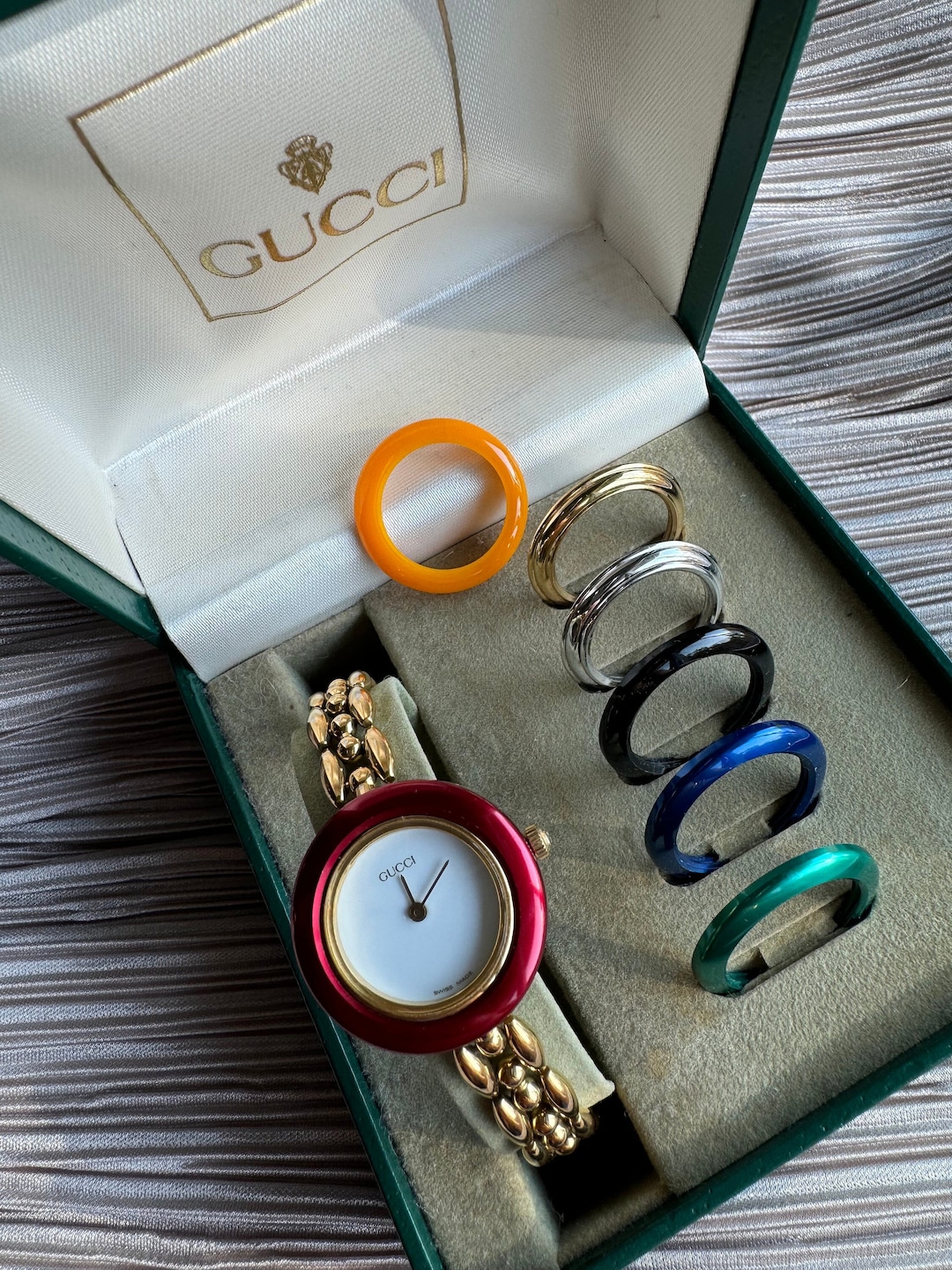 Vintage GUCCI Multi Bezel Gold Link Watch, Circa 1990s - Etsy