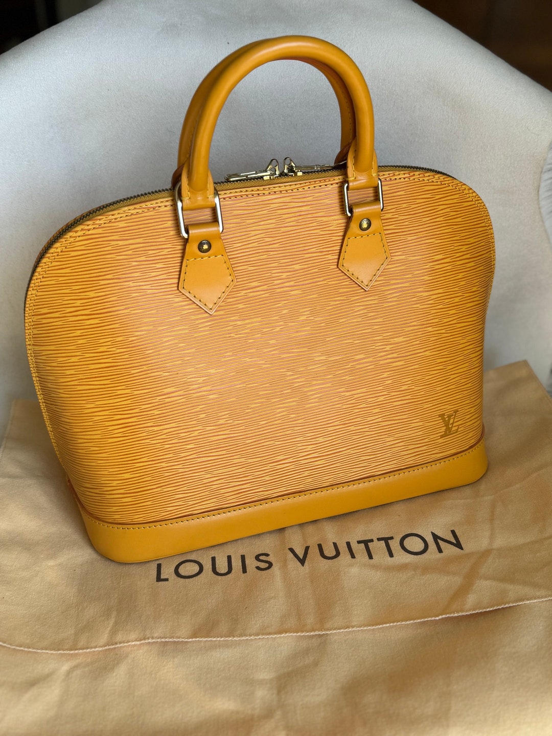 Vintage LOUIS VUITTON Epi Alma PM (authentic Pre-owned) Stamp: AR0976 ...