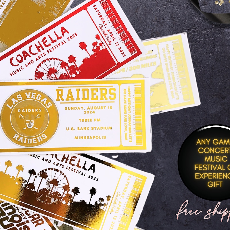 Foil Printed Tickets - Etsy