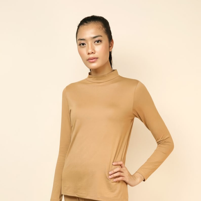 Breathable Long Sleeve Turtleneck Hijab Innerwear Wudhu Friendly - Etsy