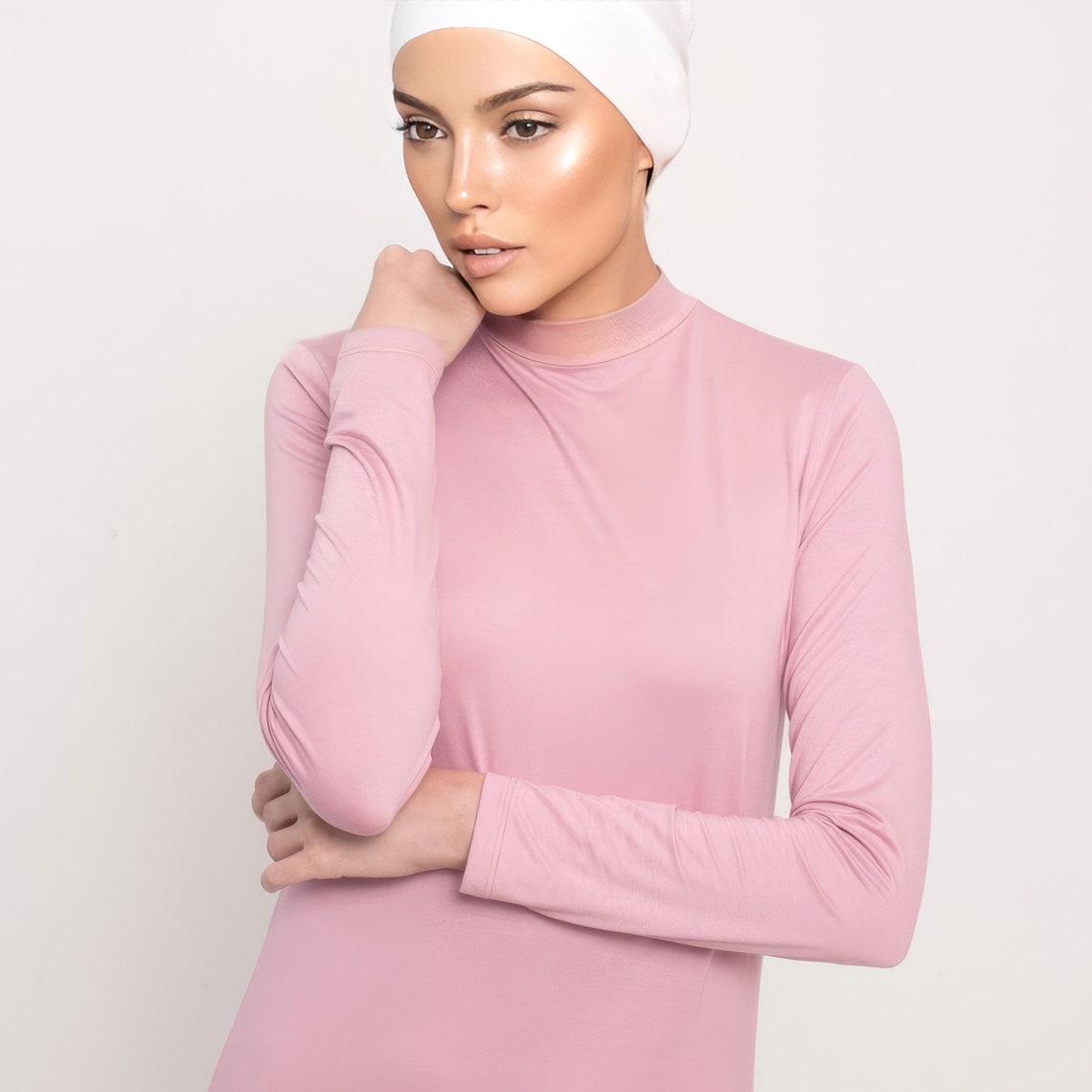 Breathable Long Sleeve Turtleneck Hijab Innerwear Wudhu Friendly - Etsy