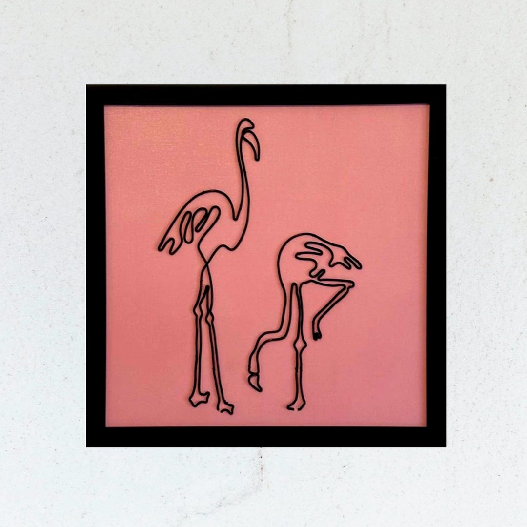 Flamingo Wire | Sculpture | - Etsy