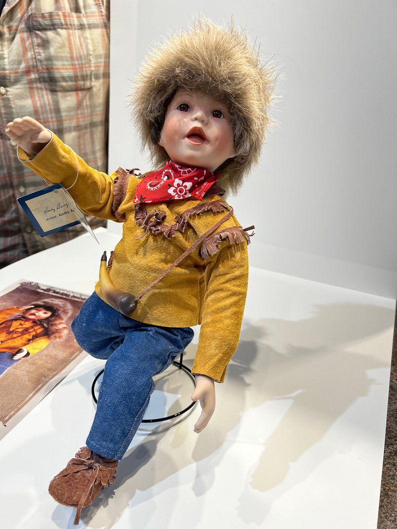 Hand-painted Porcelain Doll little Davey Crockett From Born to Be ...