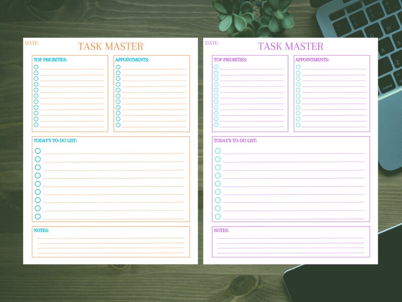 Time Management To-do List Bundle, Productivity Planner, Daily Task ...