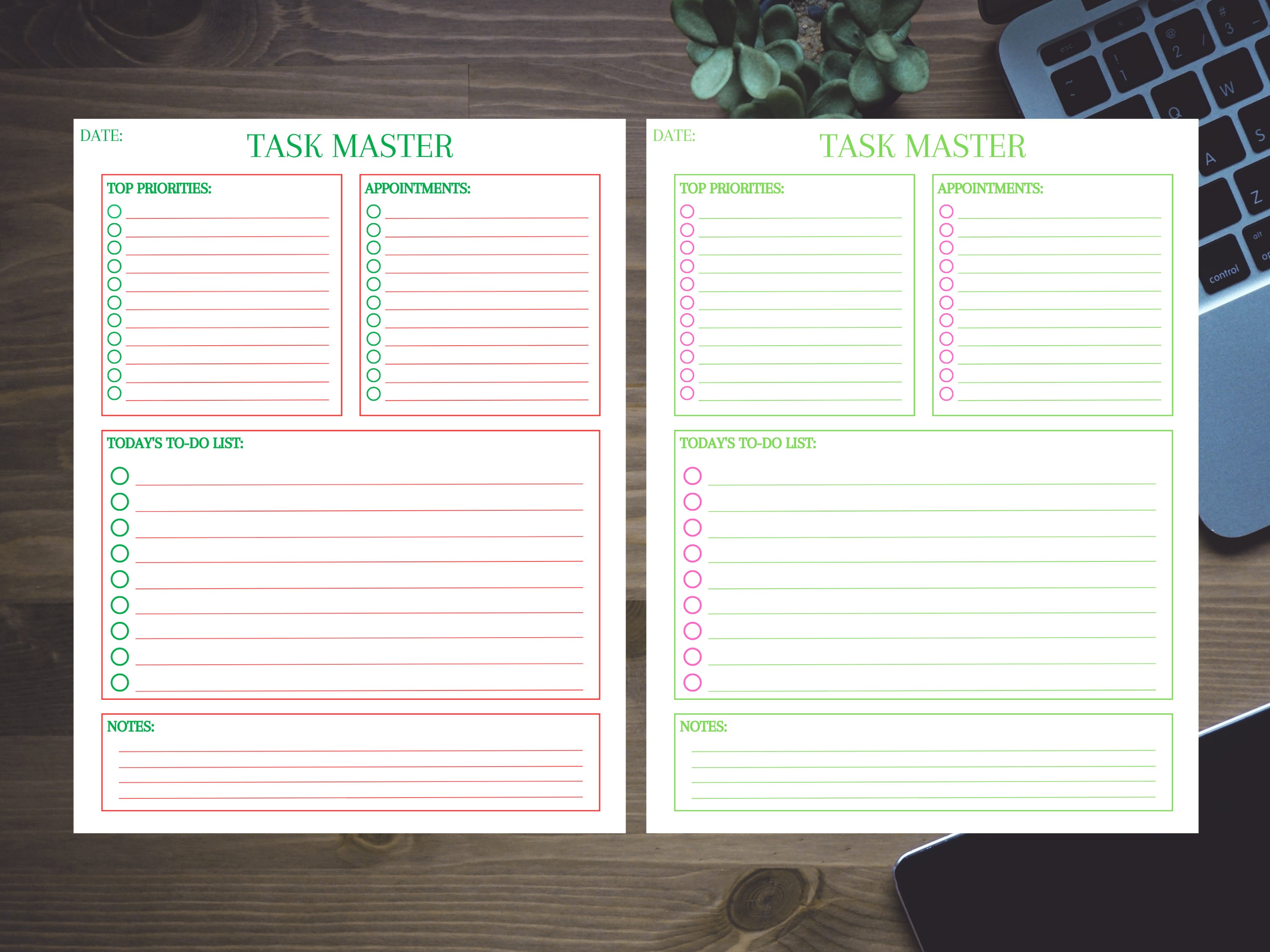 Time Management To-do List Bundle, Productivity Planner, Daily Task ...