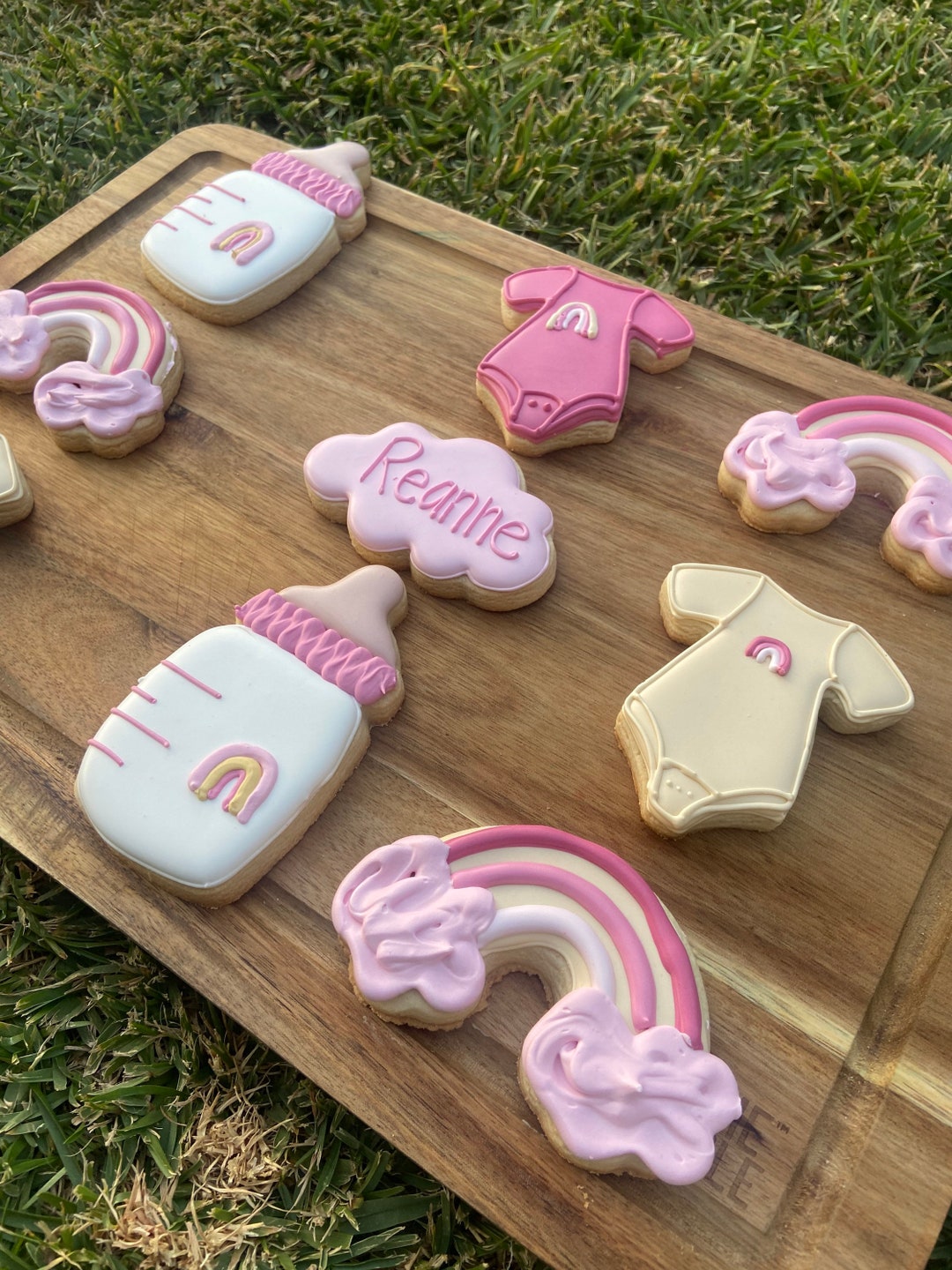 Neutral Colors Baby Shower Cookies / Boho Rainbow Cookies / - Etsy