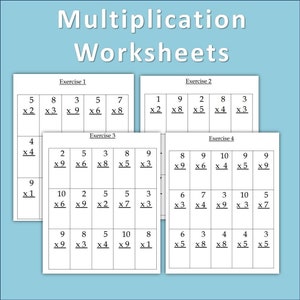 Multiplication Worksheets | 100 Multiplications With Answers | Numbers ...