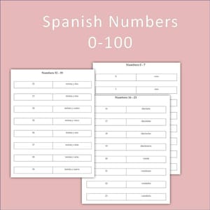 Tarjetas didácticas de los números del 0 al 100 en español: Aprendizaje ...