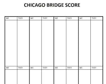 Bridge Score Sheet - Etsy UK