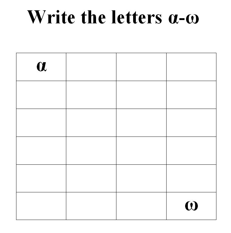 Greek Alphabet Chart | Greek Alphabet Worksheets | Letters Α-Ω | Learn ...