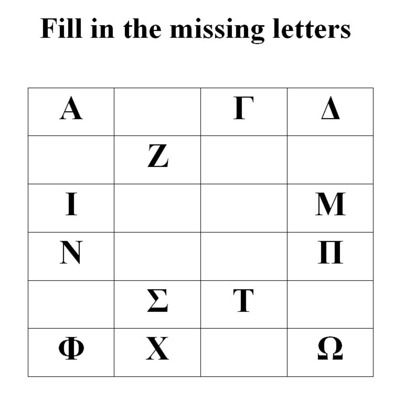 Greek Alphabet Chart | Greek Alphabet Worksheets | Letters Α-Ω | Learn ...