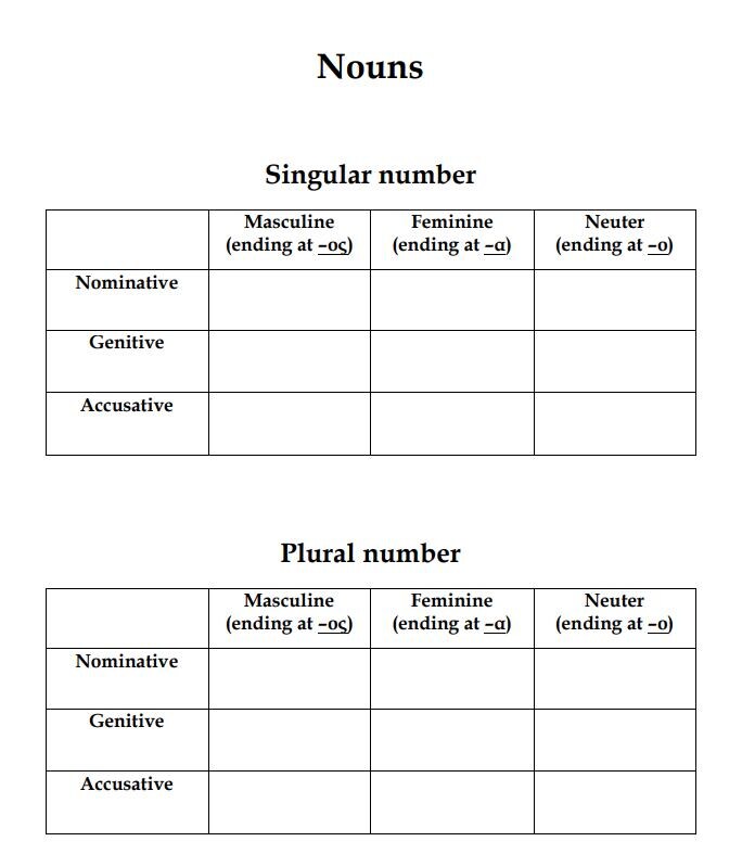 Greek Bundle Greek Verbs, Nouns, Numbers, Exercises and Study Notes ...